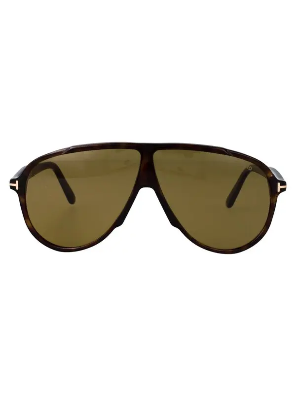 TOM FORD Oversized Pilot Frame Sunglasses - Green