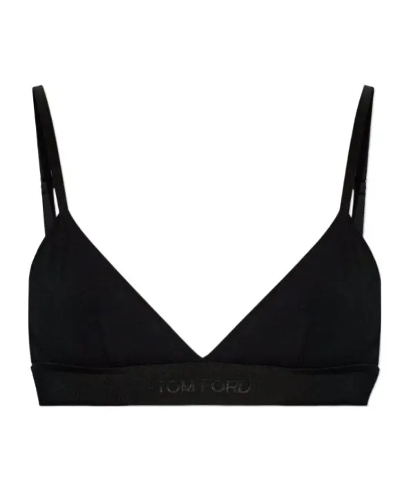 TOM FORD Logo-band Bra - Black