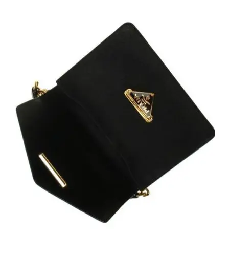 Prada Saffiano Leather Shoulder Bag With Chain Strap