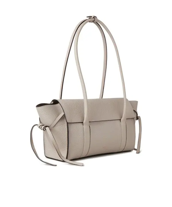 Mulberry Soft Bayswater Drawstring Small Shoulder Bag - Chalk Grey