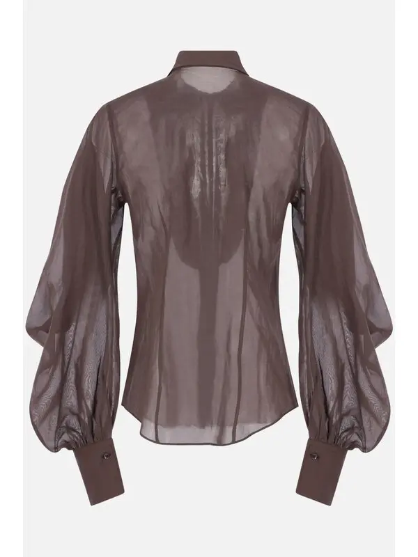 Brunello Cucinelli Puff-sleeve Panelled Shirt