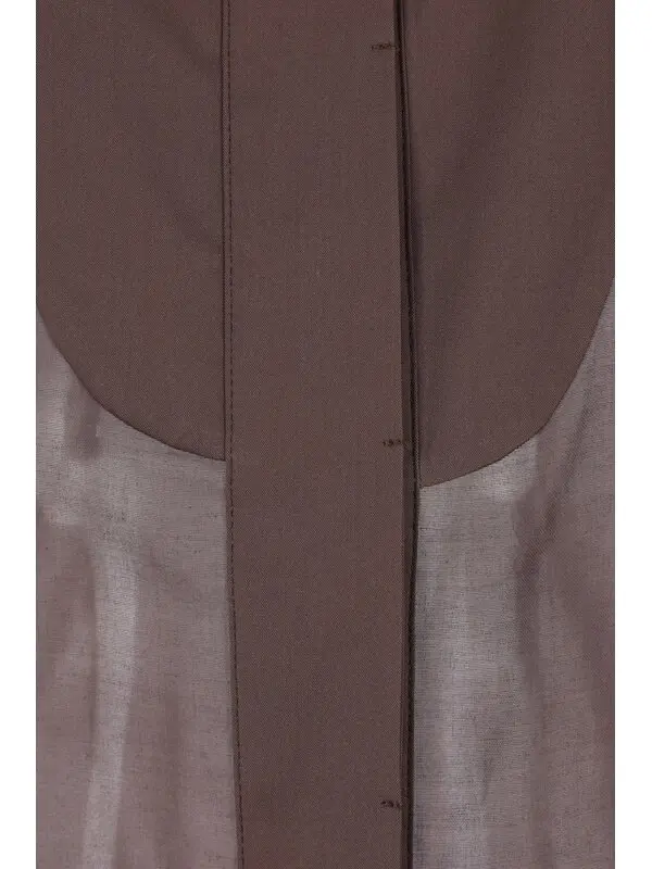 Brunello Cucinelli Puff-sleeve Panelled Shirt