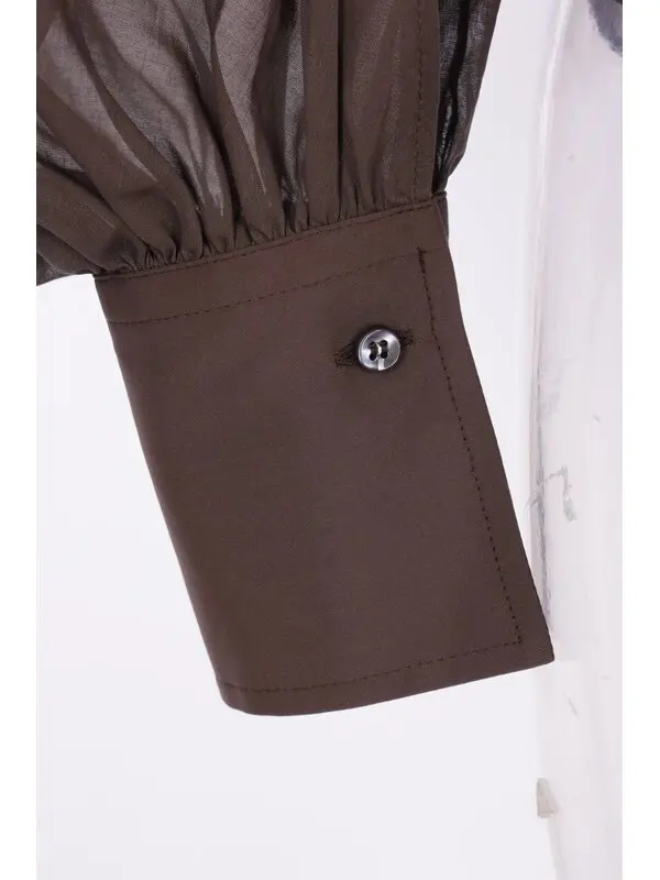 Brunello Cucinelli Puff-sleeve Panelled Shirt
