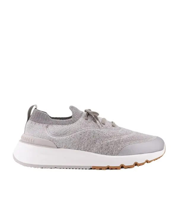 Brunello Cucinelli Knitted Lace-up Sneakers