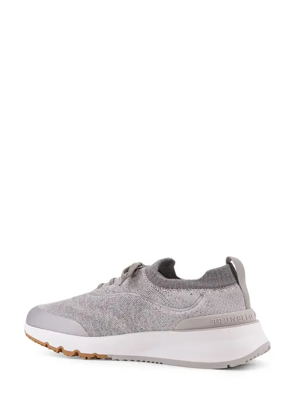 Brunello Cucinelli Knitted Lace-up Sneakers