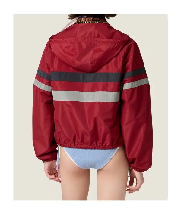 Miu Miu Hooded Technical Fabric Blouson Jacket