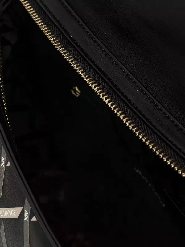 Armani Exchange Logo Print Foldover Backpack