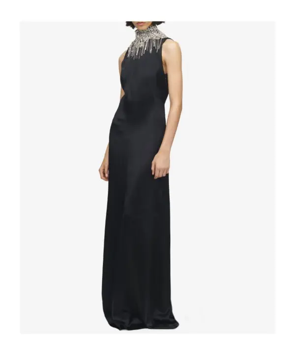 Alexander McQueen Mock-neck Sleeveless Maxi Dress - Black