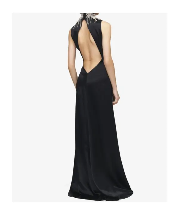 Alexander McQueen Mock-neck Sleeveless Maxi Dress - Black
