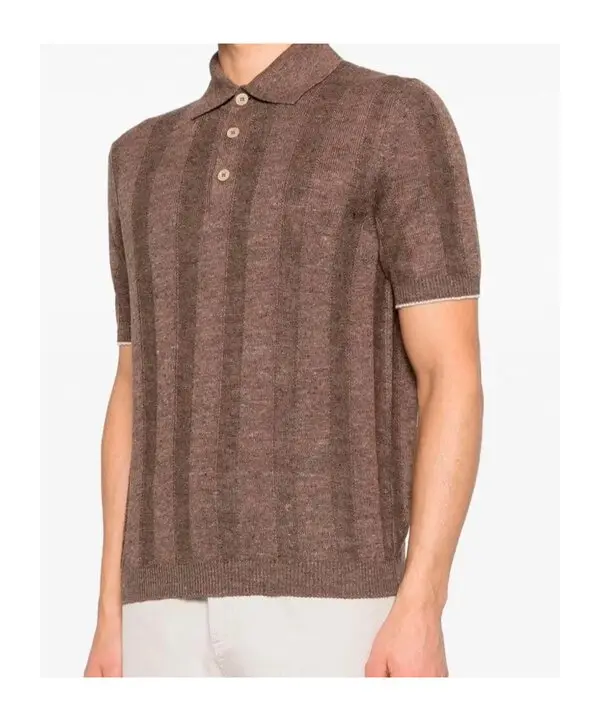 Brunello Cucinelli Ribbed Polo Knitted Sweater