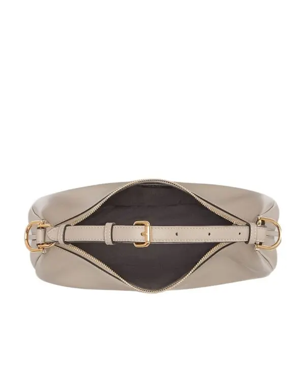 Fendi Leather Hobo Bag With Gold Tone Hardware