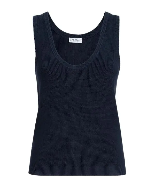 Brunello Cucinelli Ribbed Knit Tank