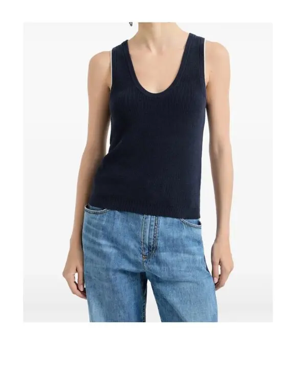 Brunello Cucinelli Ribbed Knit Tank