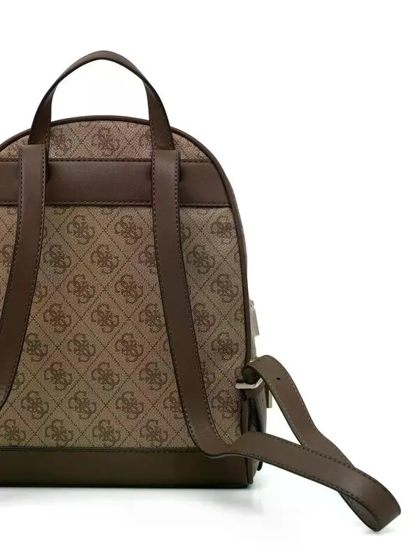 Guess Mini Follie Monogram-print Logo Plaque Backpack
