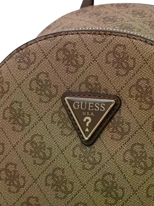 Guess Mini Follie Monogram-print Logo Plaque Backpack