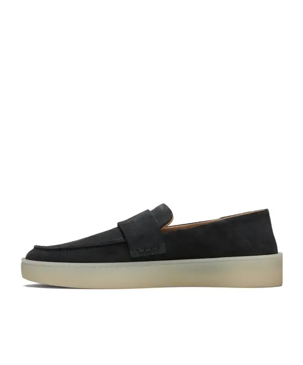 Hugo Boss Tonal Stitched Slip-on Boat Shoes - Dark Gray