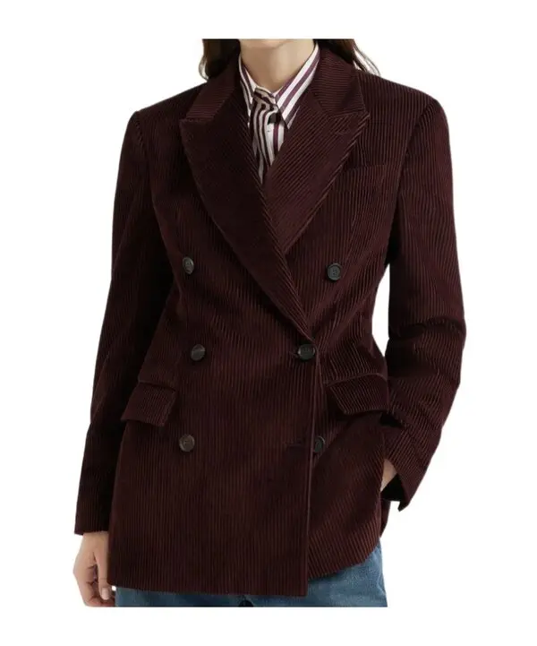 Brunello Cucinelli Double-breasted Corduroy Blazer