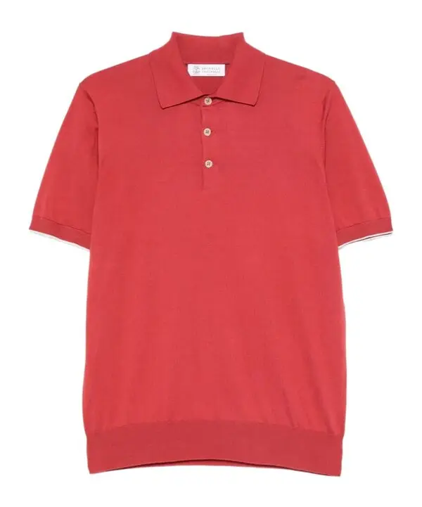 Brunello Cucinelli Short-sleeved Polo Shirt - Red