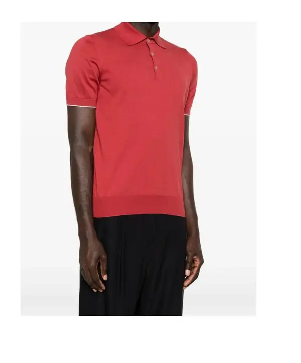 Brunello Cucinelli Short-sleeved Polo Shirt - Red