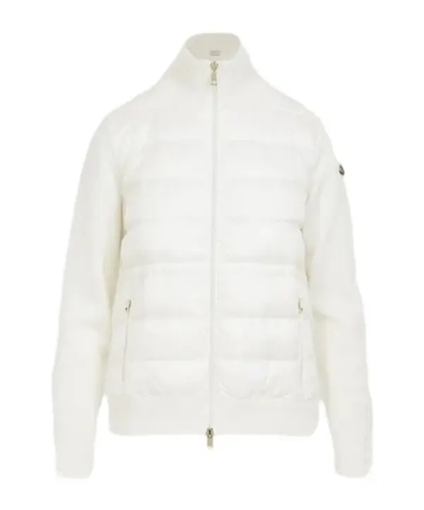 Moncler Wool Zip-up Down Cardigan