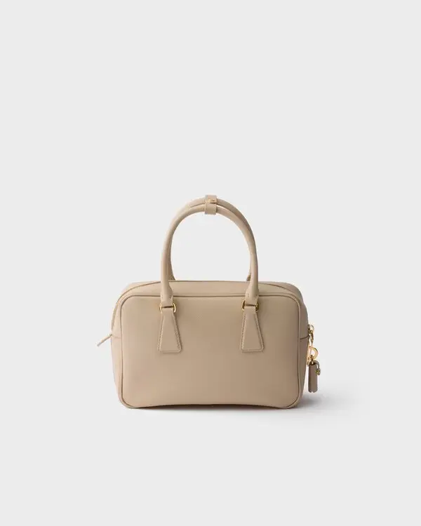 Prada Saffiano Leather Zip-up Tote Bag