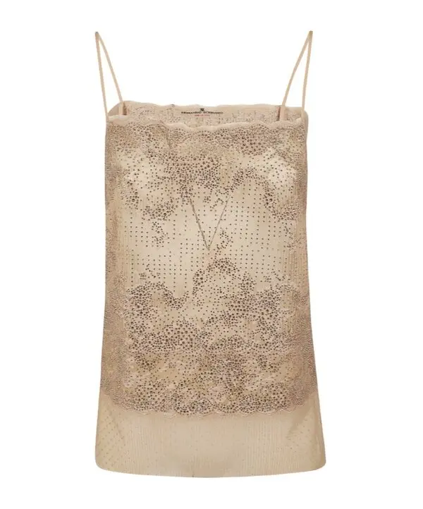 Ermanno Scervino Embellished Lace Vest