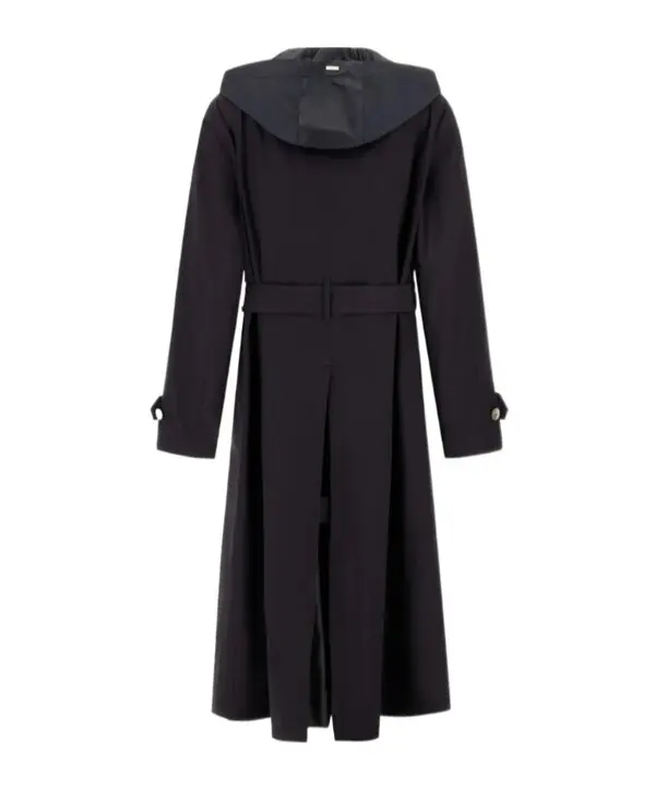 Herno Removable Hood Trench Coat - Black
