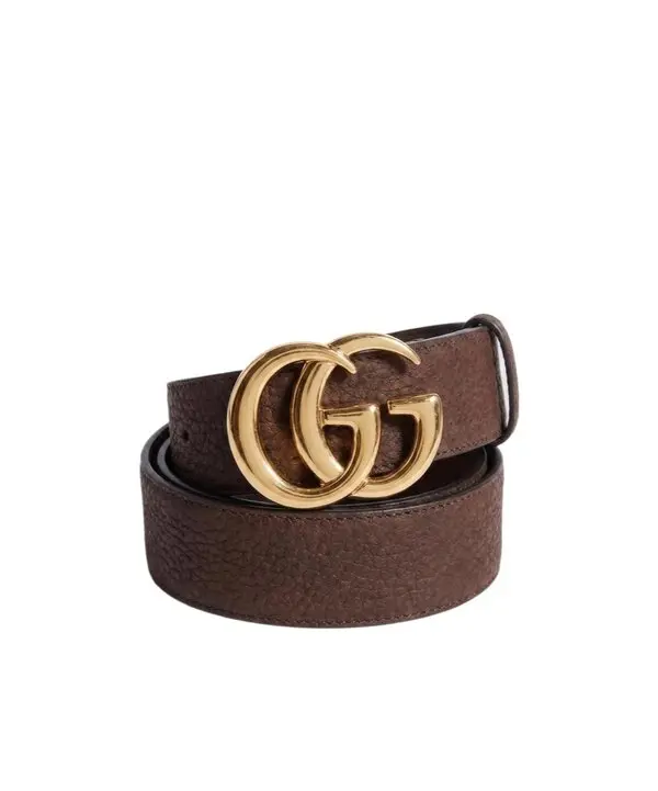 Gucci Gg Marmont Belt - Dark Brown