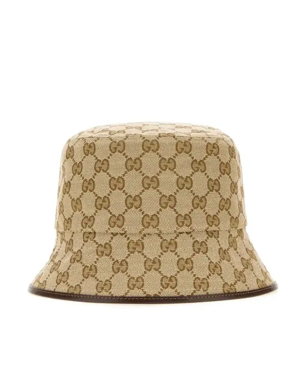 Gucci Gg Monogrammed Bucket Hat - Nude