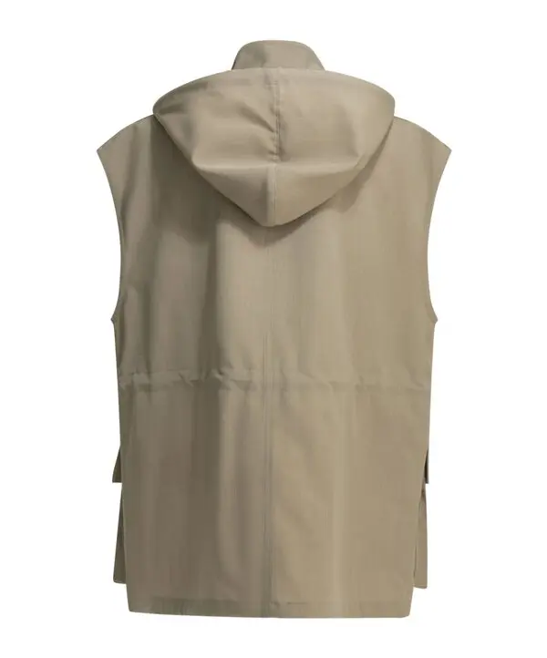 Auralee Hooded Drawstring Gilet