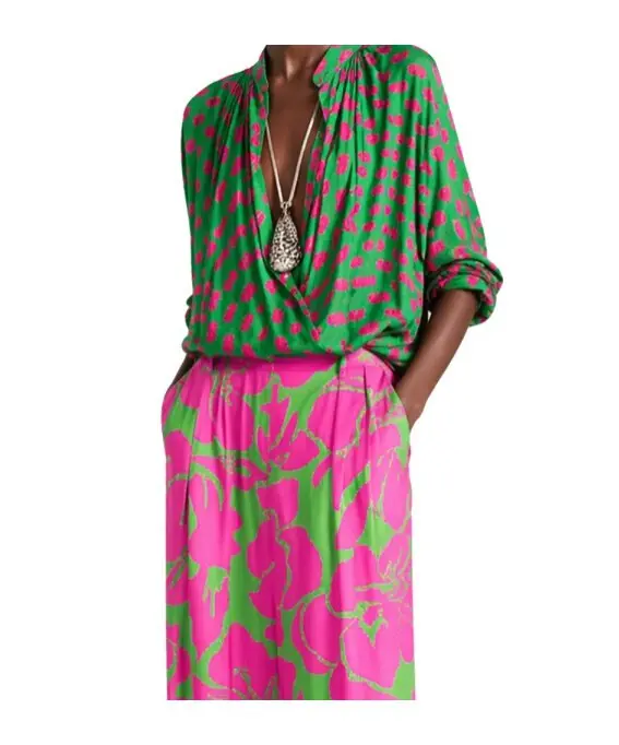 Dries Van Noten Polka-dot Wrap Blouse