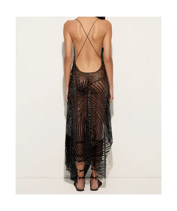 Emilio Pucci Embroidered Tulle Sequined Maxi Dress