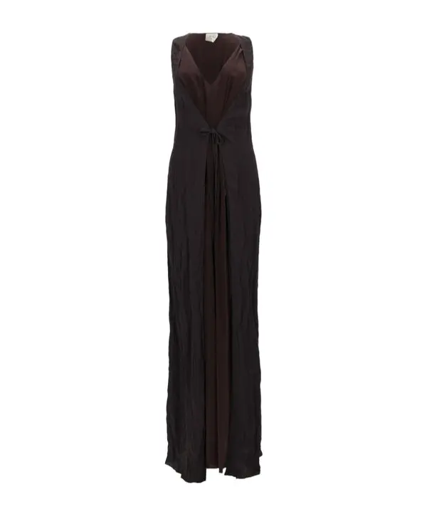 ALYSI Sleeveless Sheer Maxi Dress - Black