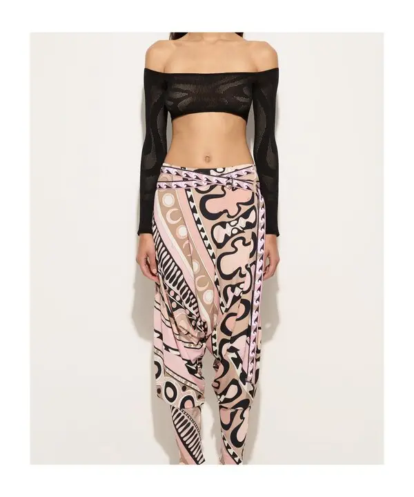Emilio Pucci Cropped Jacquard Knit Top