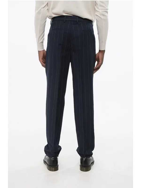 Brunello Cucinelli Pinstriped Tapered Trousers