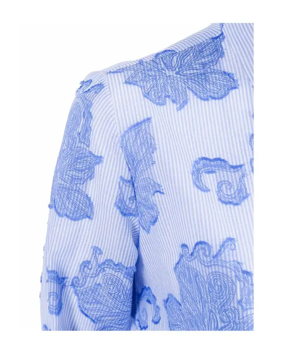MAZZARELLI Damask Pattern Striped Shirt