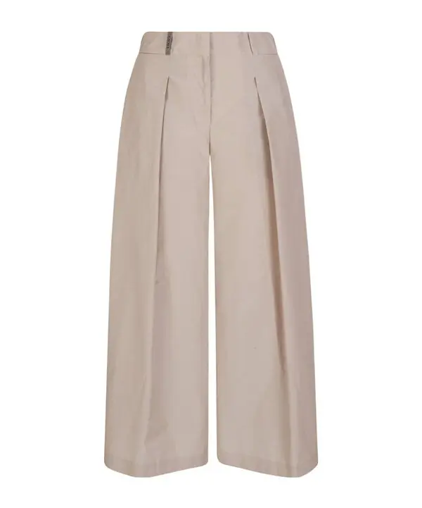 Peserico Pleated Wide-leg Pants - Nude