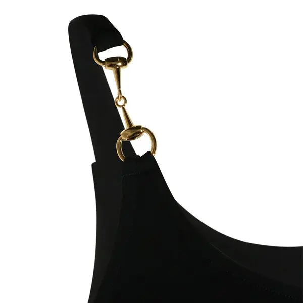Gucci Horsebit Crêpe Jersey Top - Black