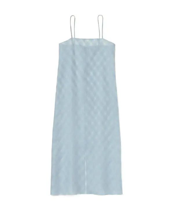 Auralee Light Jacquard Pattern Suspender Dress - Powder Blue