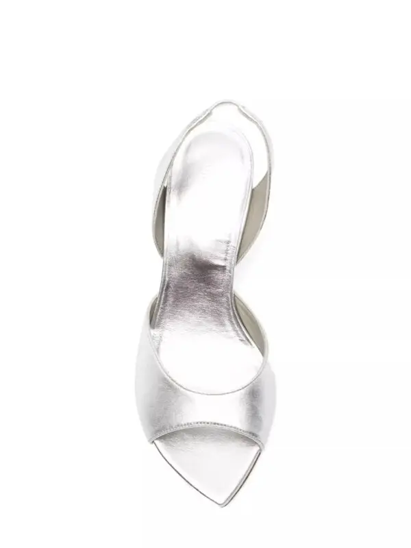 VIC MATIE Metallic-effect Slingback Sandals