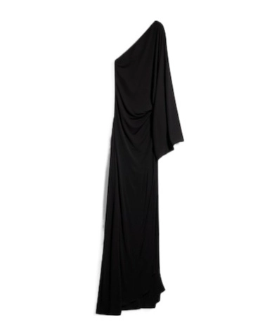 Gucci Jersey Asymmetrical One-shoulder Maxi Dress - Black