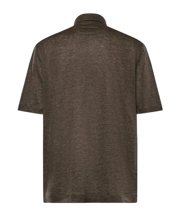 Zegna Slim Fit Polo Shirt - Brown