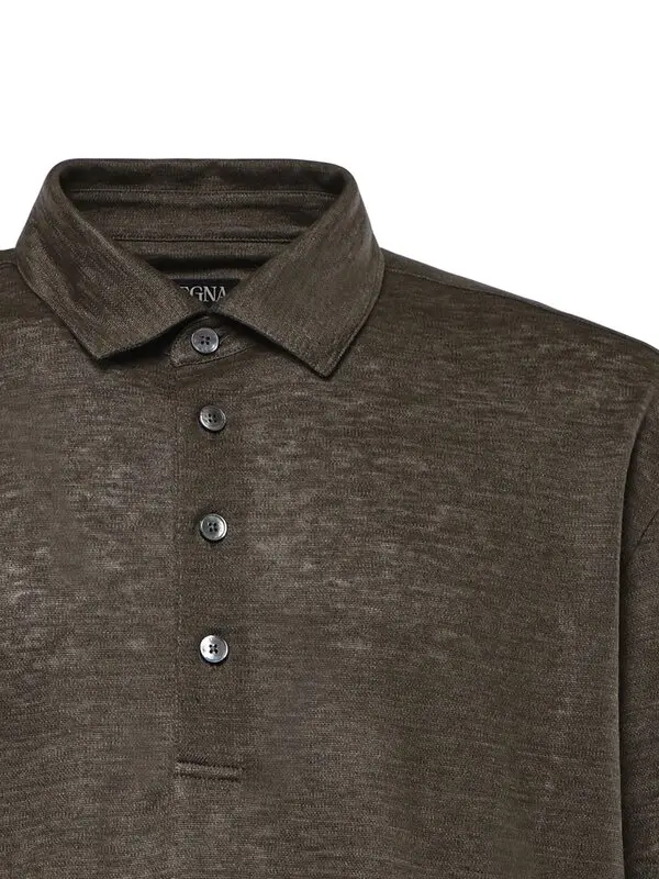 Zegna Slim Fit Polo Shirt - Brown