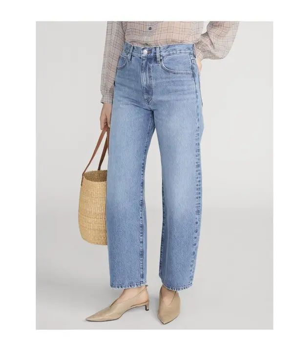 FRAME The Bow Crop Jeans - Blue