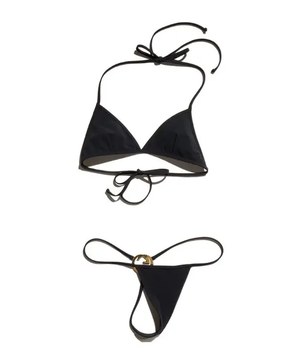 Gucci Interlocking G Stretch Jersey Bikini - Black