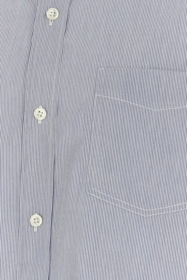 THE ROW Embroidered Poplin Pompeo Shirt - Gray