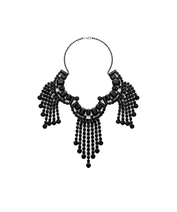 Dries Van Noten Crystal Statement Necklace - Black