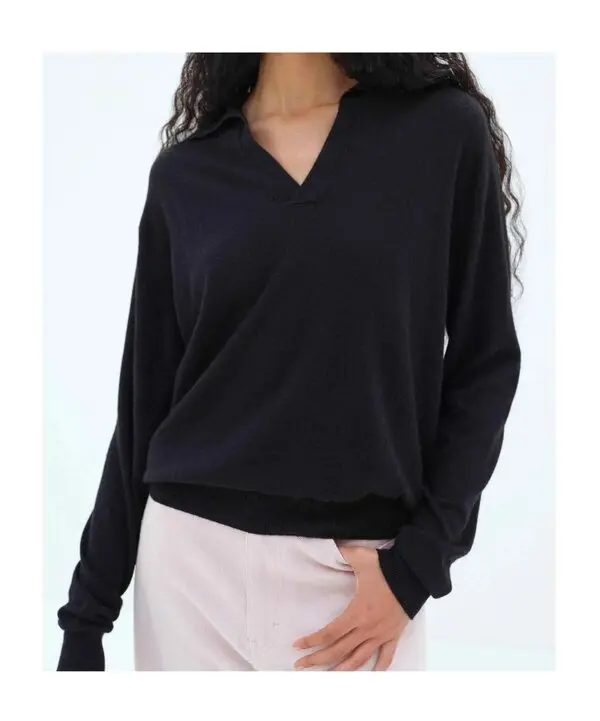 Auralee V-neck Polo Top