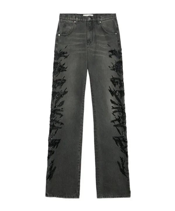 Blumarine Embellished Straight Leg Jeans