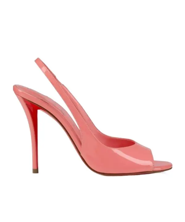 CHRISTIAN LOUBOUTIN Sofia Z Slingback Peep-toe Pumps - Grapefruit